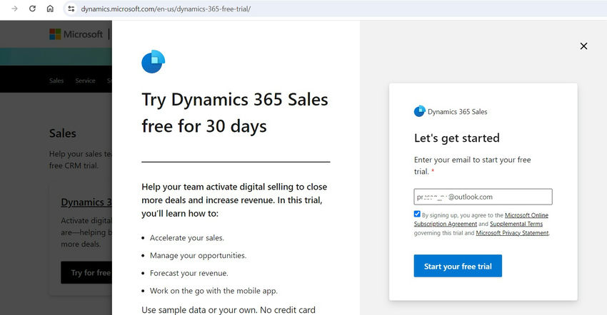 How to Create Dynamics 365 Trial Account